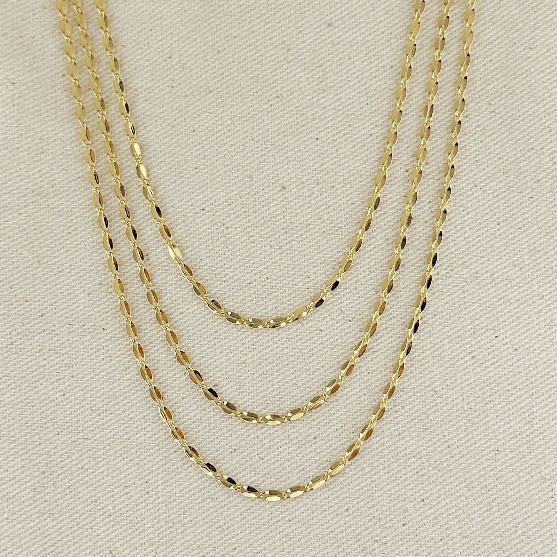 18k Gold Filled 2mm Dot Chain Necklace Wholesale Jewelry Supplier – GoldFi