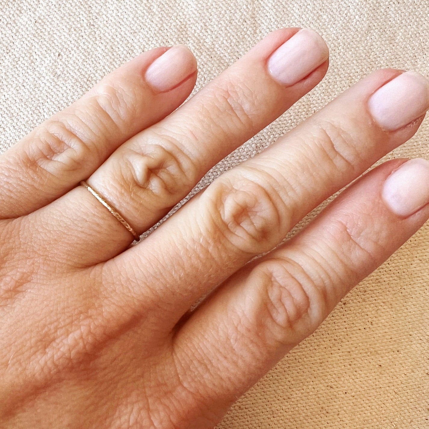 14k Gold Filled 1mm Sparkling Cut Stackable Ring Wholesale Jewelry – GoldFi