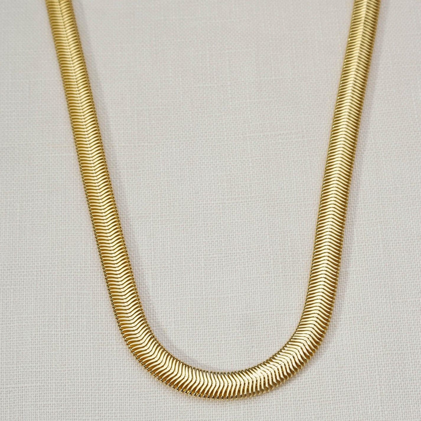 18k Gold Filled 8mm Thick Snake Chain Necklace Wholesale Jewelry